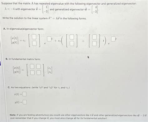 Solved Suppose That The Matrix A Has Repeated Eigenvalue