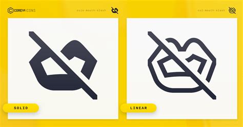 Mouth Slash Icon · Linear · Coreui Icons · Svg Javascript Typescript