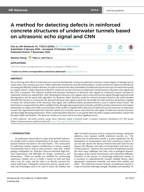 Pdf A Method For Detecting Defects In Reinforced Concrete Structures
