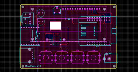 Desain Pcb Modul Alarm Mp3 Esp32 Jadwal Sholat Bel Sekolah
