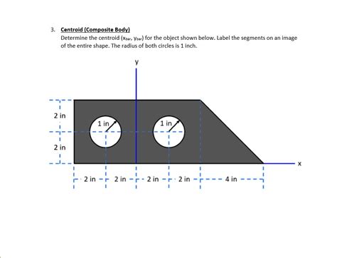 Solved Centroid Composite Body Determine The Centroid X Bar Y Bar For The Object Shown