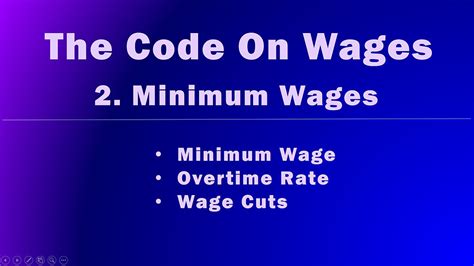 The Code On Wages Minimum Wages