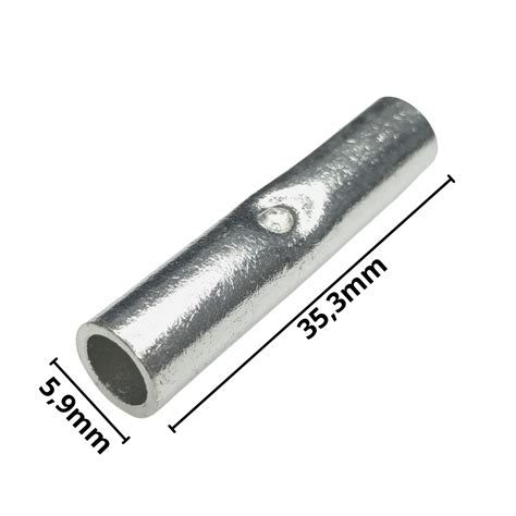 Emenda Terminal Tubular Compressão Luva 16mm² 35mm Unidade Ntv