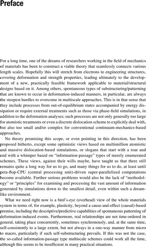 Preface Field Theory Of Multiscale Plasticity