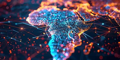 Digital Connectivity Infrastructure In Africa A Map Of Highspeed Data Transfer Concept Digital