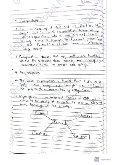 Object Oriented Programming Global Notes