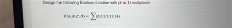 Solved Using A Decoder And External Gates Design The
