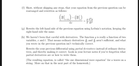 Solved 2 Waves On A String In This Problem You Will
