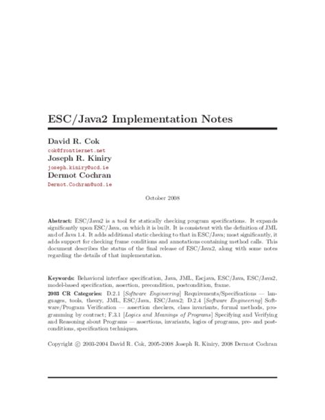 pdf esc java2 implementation notes