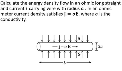 Solved Calculate The Energy Density Flow In An Ohmic Long