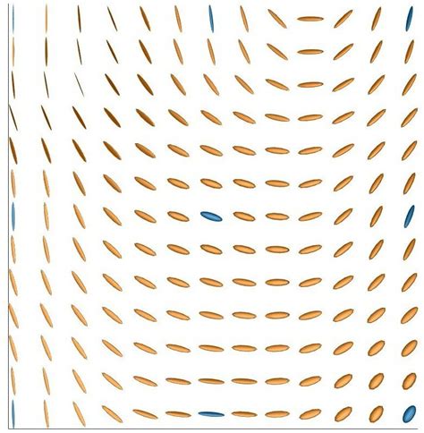 Visualization Of Interpolated Orange And Measured Blue Tensors When