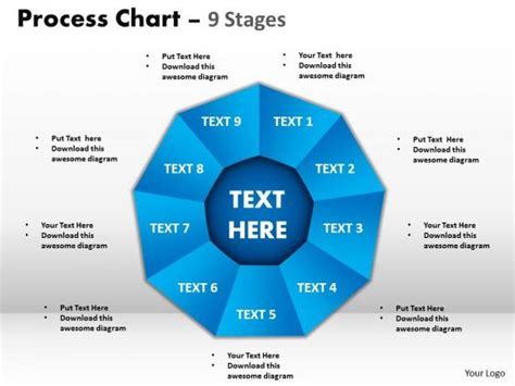 Business Diagram Process Chart Stages Sales Diagram