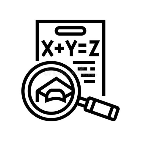 Math Education Science Line Icon Vector Illustration Stock Vector Illustration Of Math