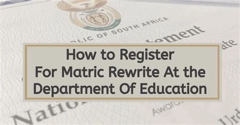 When Does Matric Rewrite Registration Closing Searche
