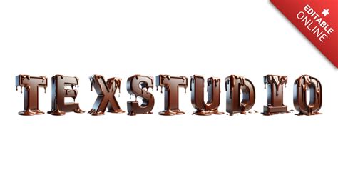 TexStudio | Chocolate Alphabet Font | Text Effect Generator