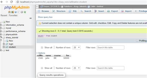 SQL Select Query Sharp Tutorial