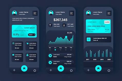 Serviços Financeiros Kit Neomórfico Exclusivo Para Aplicativos Móveis Tela De Banco On Line Com