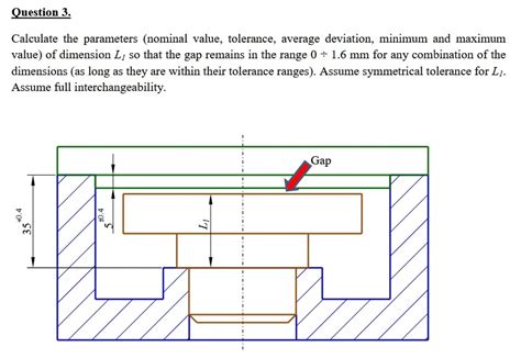 question 3 calculate the parameters nominal value tolerance average
