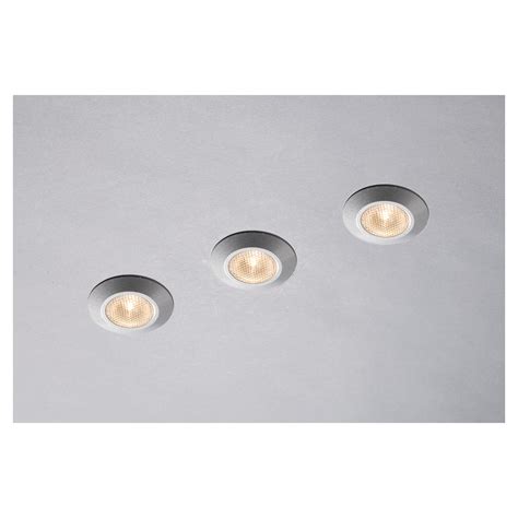 Kit 3 Pezzi Faretti Led Ad Incasso Tondo Colore Silver 3x1w 3x80 Lm