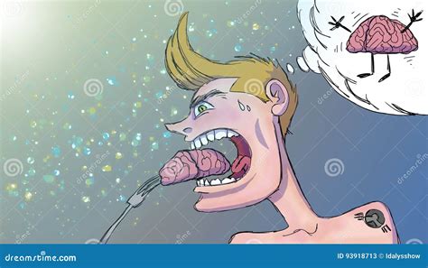 Ich Esse Meine Ideen Illustration Stock Abbildung Illustration Von