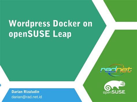 Wordpress Docker On Opensuse Leap Ppt
