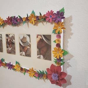 Paper Flower Picture Frame Etsy