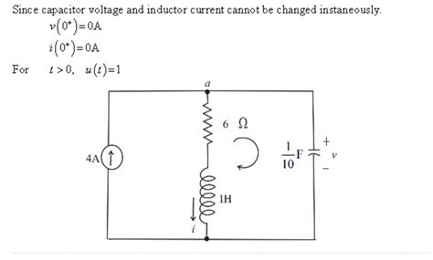 Solved Since Capacitor Voltage And Inductor Current Cannot