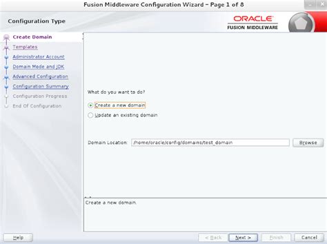 Creating Weblogic Domain For Fusion Middleware Oraclenext Solution To Your Oracle Problems