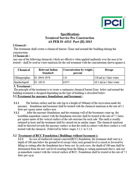 Tspr Is Specifications Pdf Foundation Engineering Basement