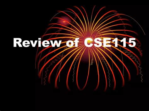 ppt review of cse115 powerpoint presentation free download id 3091858