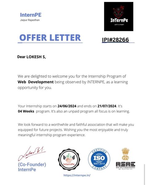 lokesh s on linkedin webdevelopment internship html css