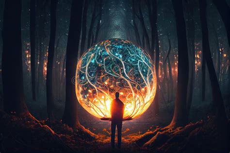 Forest Of Enlightenment Made With Generative Ai Stock Illustration