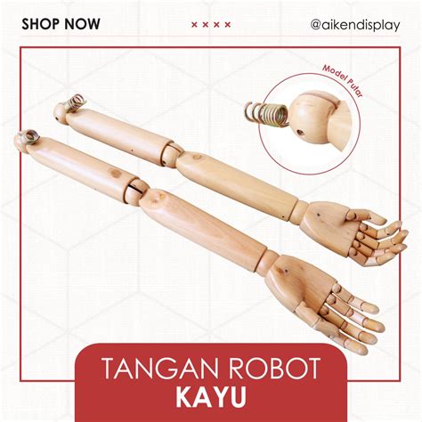 Jual Tangan Robot Manekin Asli Kayu Plastik Motif Kayu Tangan