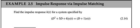 solved example 2 5 ﻿impulse response via impulse