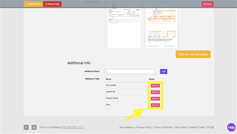 configuring sales invoice additional info biztory