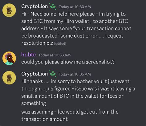 Sending Btc Dust Error Can Be Improved Or Prevented · Issue 3374