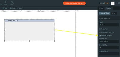 Can I Set The Header Text Of The Collapsible Section Dynamically From