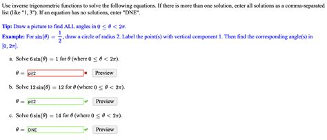 Solved Use Inverse Trigonometric Functions To Solve The Chegg