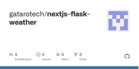 github gatarotech nextjs flask weather