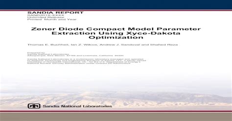 Zener Diode Compact Model Parameter Extraction Using Xyce · Zener