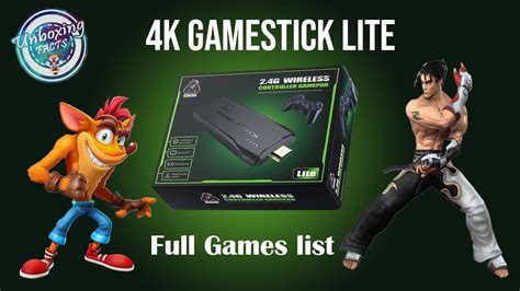 Full Games list of 4K Gamestick lite. - YouTube