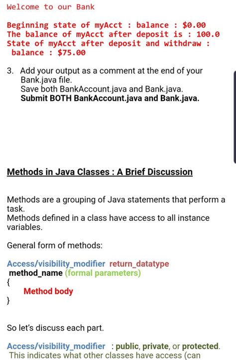 Solved Instructions 1 Create The Bankaccount Class In A