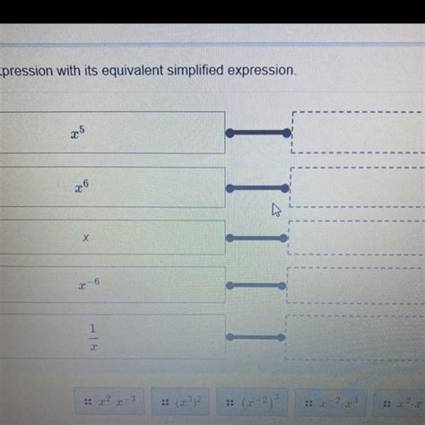FREE Match Each Expression With Its Equivalent Simplified Expression X X X X X