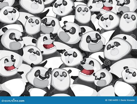Pandas Background Pattern Stock Vector Illustration Of Cute