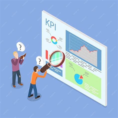 Premium Vector D Isometric Flat Vector Illustration Of Kpi As Key Performance Indicator