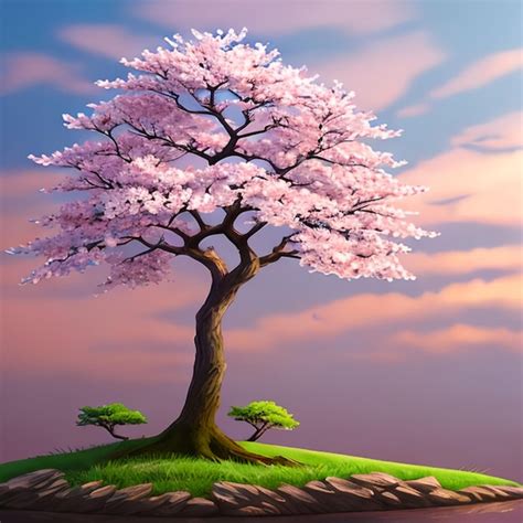 Premium Ai Image Sakura Tree Model Idea For Game