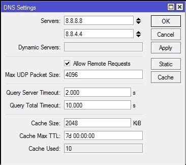 How To Configure DNS In Mikrotik DED