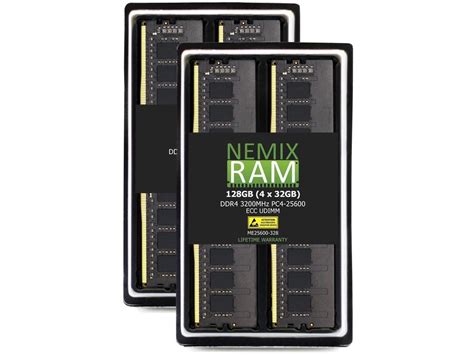 128gb 4x32gb Ddr4 3200mhz Pc4 25600 Ecc Udimm Compatible With Dell Poweredge T150 Server