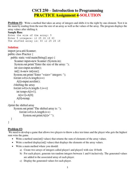 practice assignment 4 solution pdf computer programming