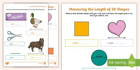 Measuring The Length Of 2d Shapes Activity Sheet 2d Shapes Activities Shapes Activities 2d
